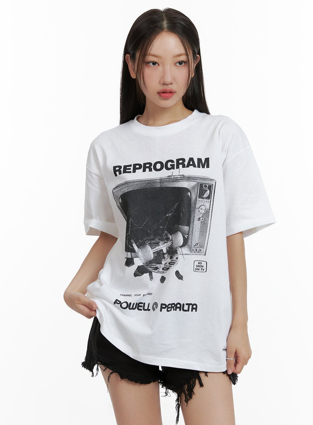 Reprogram Graphic Oversized T-Shirt (Unisex) CU405 - Acubi style | LEWKIN